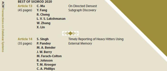 Laks V.S. Lakshmanan and team earn spot in prestigious ‘Best of SIGMOD 2020’ | Computer Science ...
